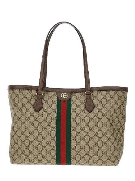 Gucci Ophidia Medium Gg Supreme Shopping Bag - Brown