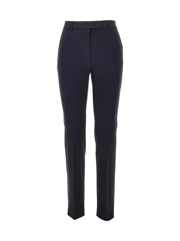 Max Mara Stretch Milano Stitch Cigarette Pants - Blue