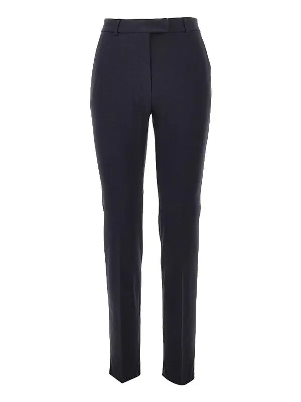 Max Mara Stretch Milano Stitch Cigarette Pants - Blue