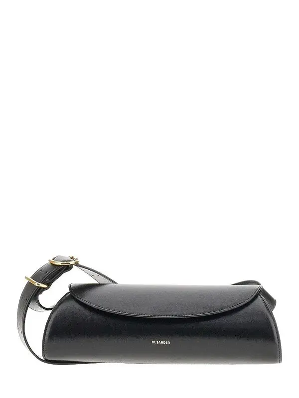 JIL SANDER Small Leather "cannolo" Bag - Black