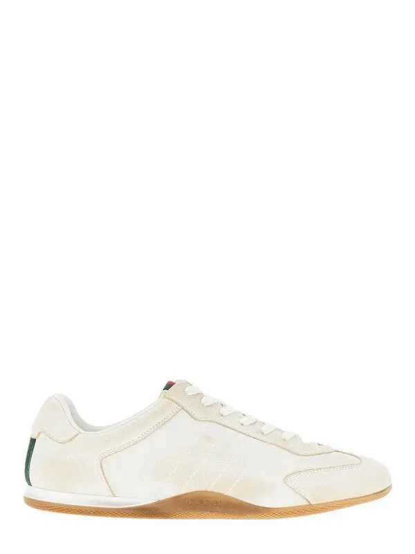 Gucci Shift Leather Sneakers - White