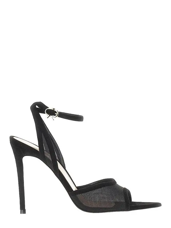 GIANVITO ROSSI Dorotea Tulle And Suede Sandals - Black