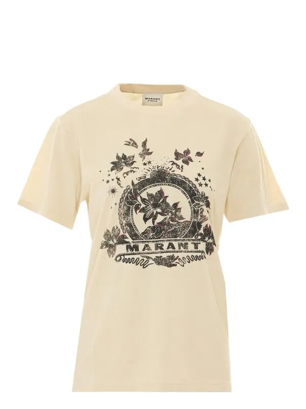 Isabel Marant Étoile Zewel" Short Sleeve T-shirt - White