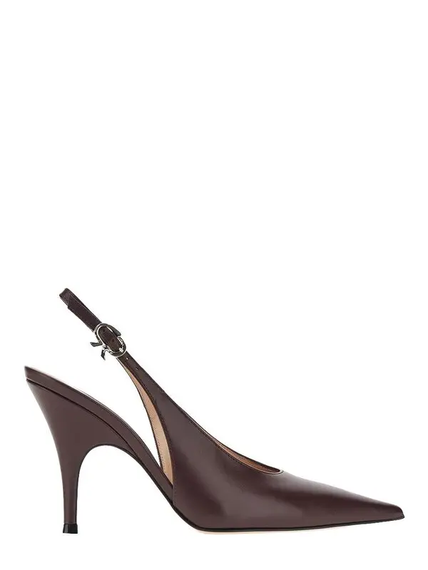 GIANVITO ROSSI Sofia Leather Slingback Pumps - Red