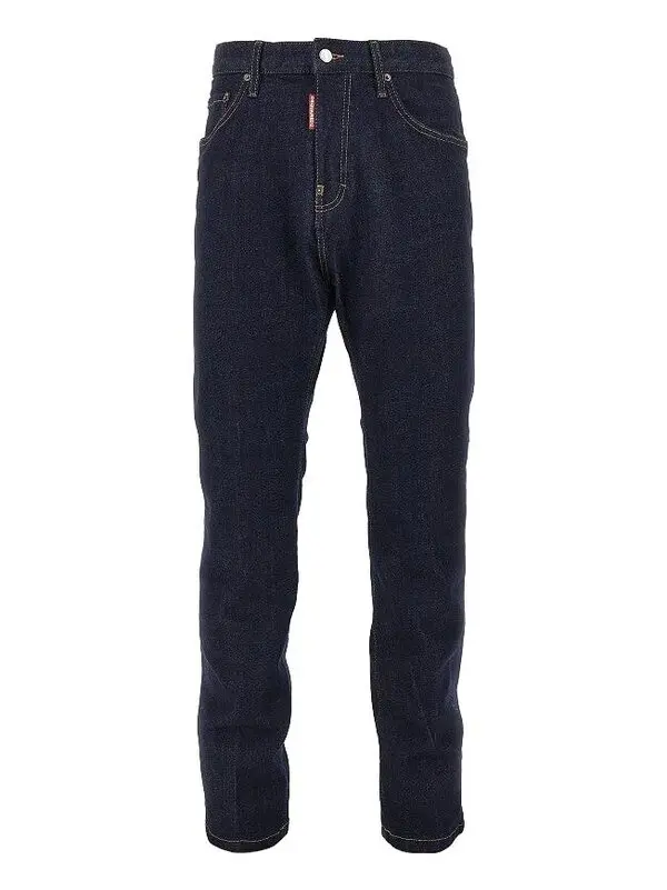 Dsquared2 Dark Wash Straight Leg Jeans - Blue