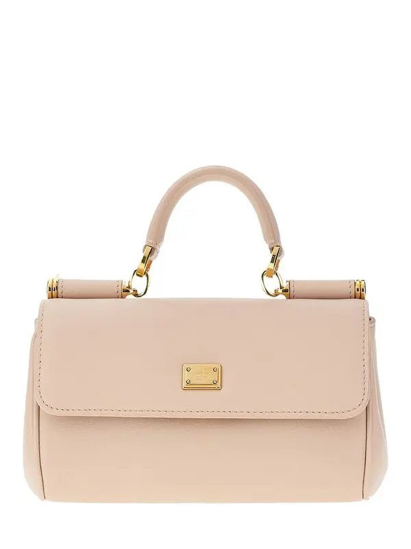 Dolce & Gabbana Plongé Leather 'my Sicily' Bag - Pink