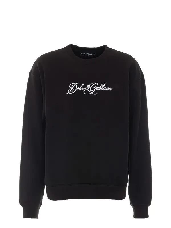 Dolce & Gabbana Embroidered Logo Crewneck Sweatshirt - Black