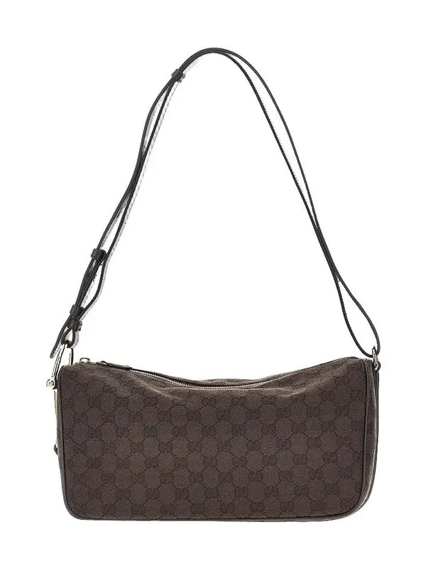 Gucci Medium Half Horsebit Shoulder Bag - Brown