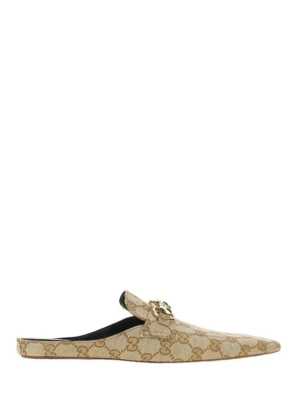 Gucci Original Gg Fabric 'ragazzo' Sabot - Cream