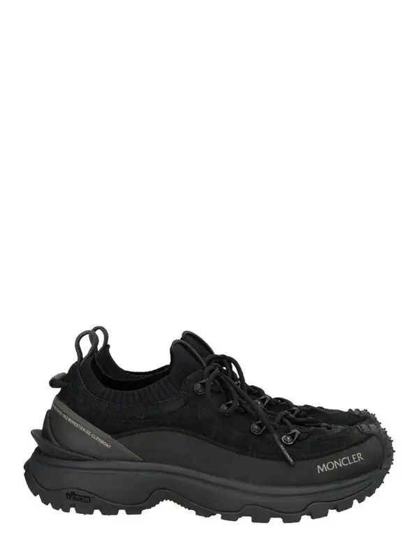 Moncler Trailgrip Lite3 Sneakers With Knitted Ankle Trim - Black