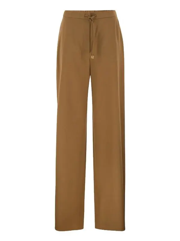 Max Mara Wide-leg Virgin Wool Palazzo Pants - Brown