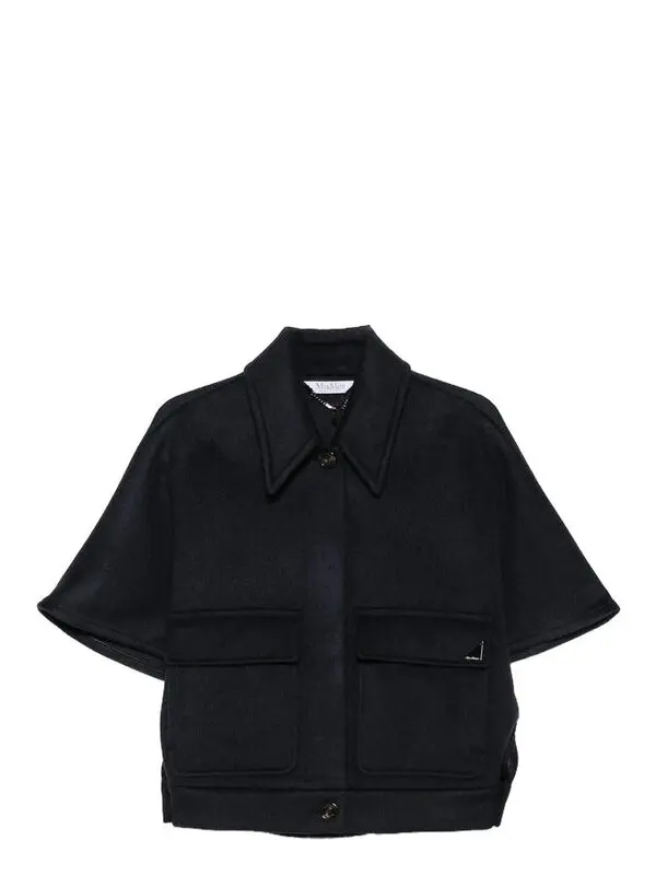 Max Mara Cashmere Short Sleeve Jacket - Blue