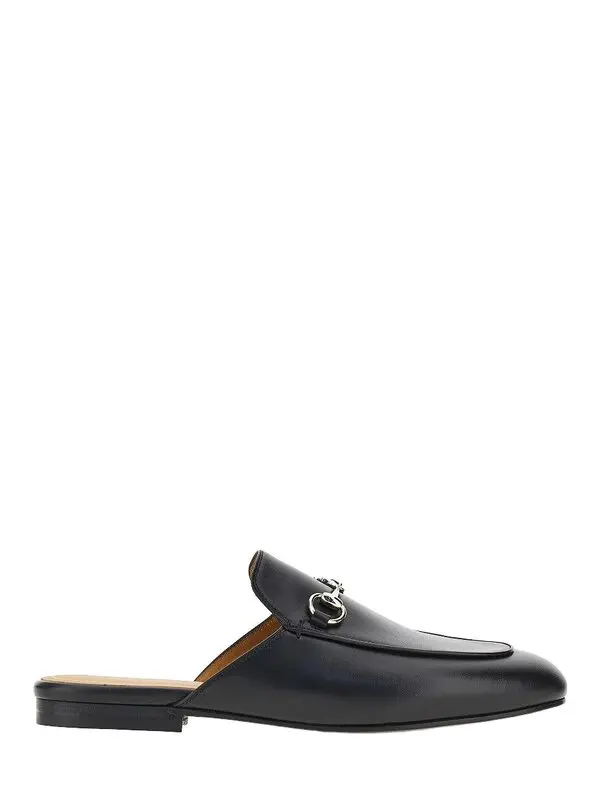 Gucci Princetown Sabot With Horsebit Detail In Leather - Black