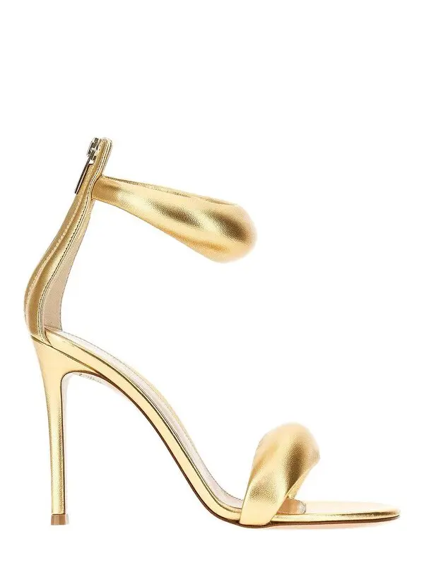 GIANVITO ROSSI Bijoux Nappa Leather Sandals - Gold