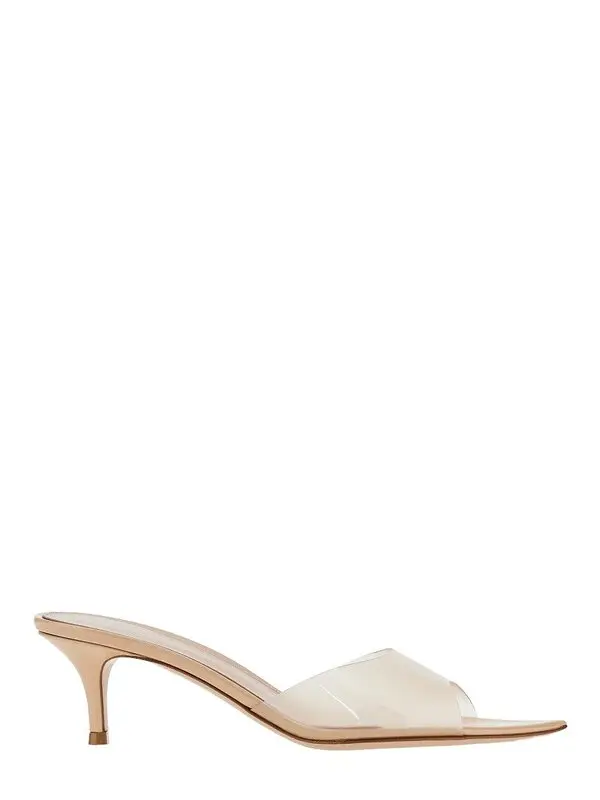 GIANVITO ROSSI Elle Pvc Mules - Cream