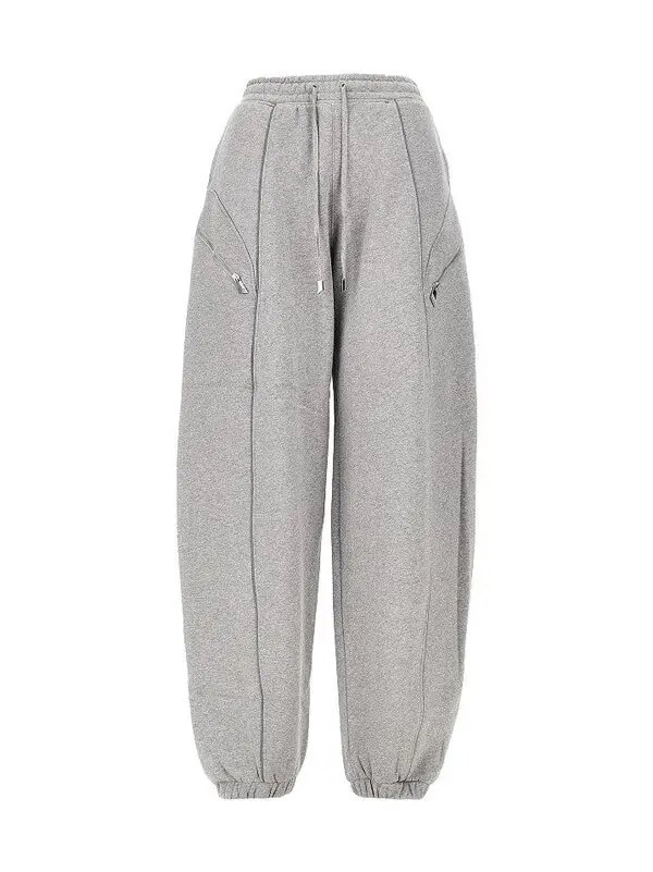 Attico Mélange Cotton Jogging Pants - Gray
