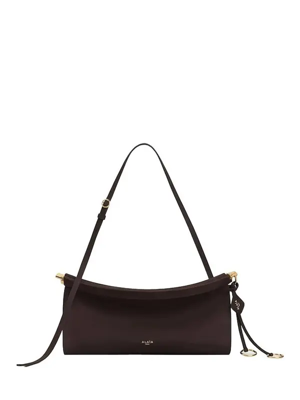 Alaïa Calf Leather Shoulder Bag With Gold-tone Hardware - Brown