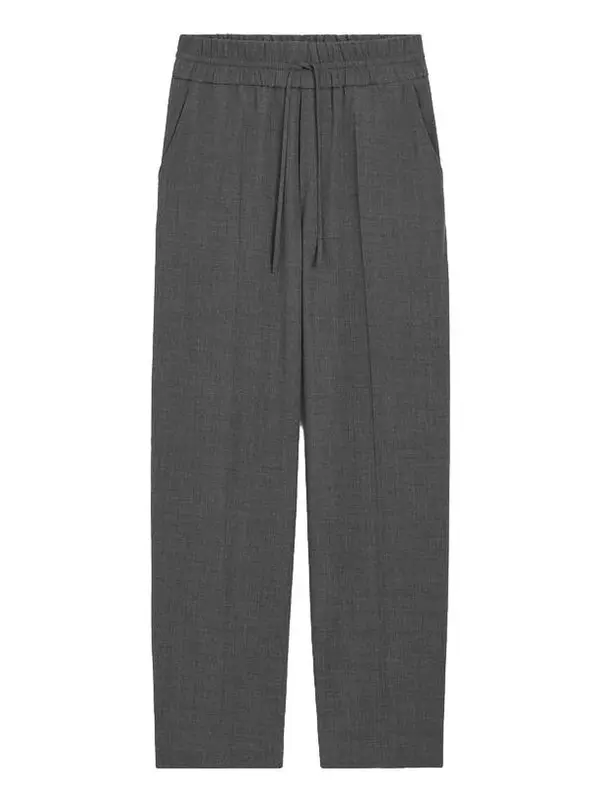 AMI Paris Straight-leg Trousers In Virgin Wool - Gray