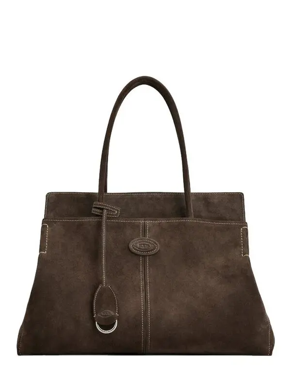 TOD'S Suede Tote Bag - Brown