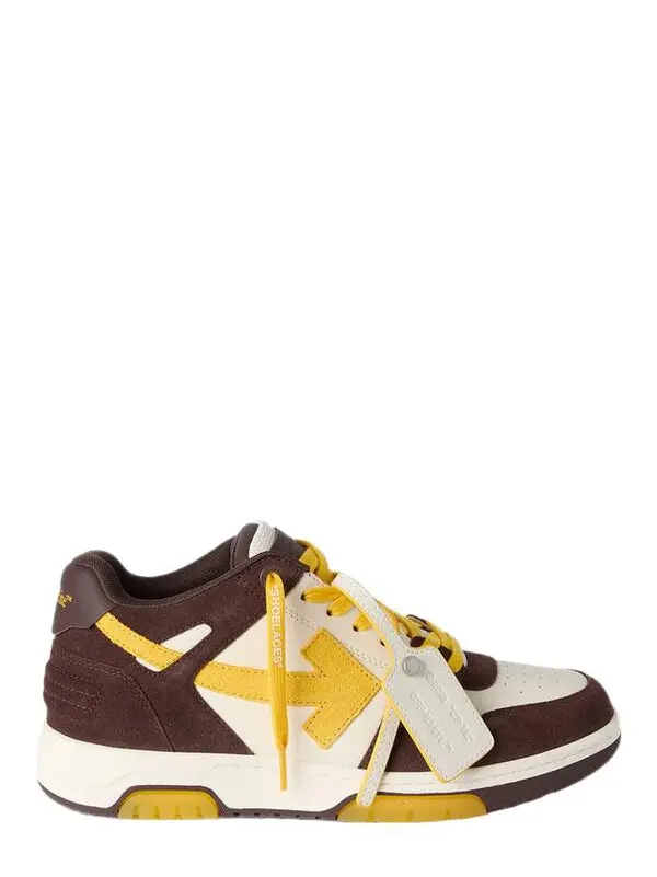 Off-White Panelled Low-top Sneakers - Brown