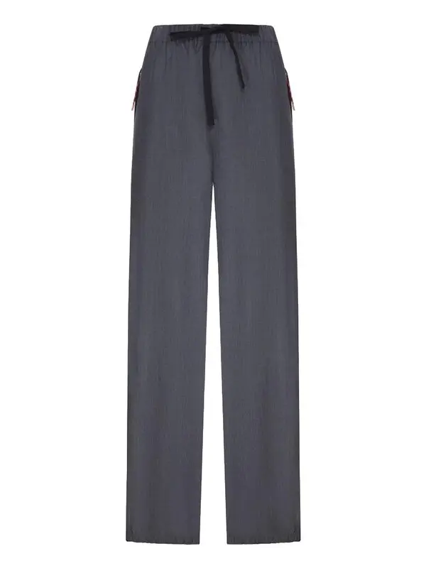 Prada Wool And Mohair Sports Trousers - Gray