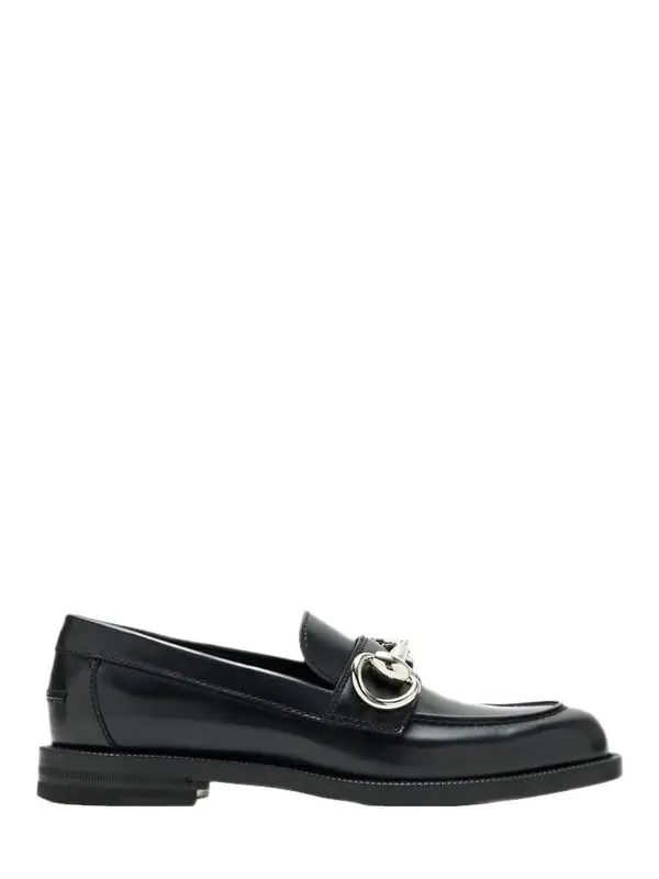 Gucci Leather Loafers With Horsebit Detail - Black