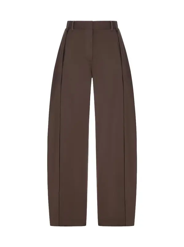 Loewe Lightweight Cotton And Silk Gabardine Trousers - Brown