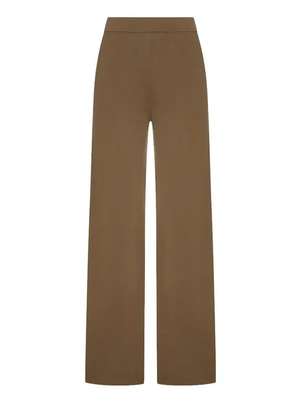 Max Mara Viscose Crepe Trousers - Yellow