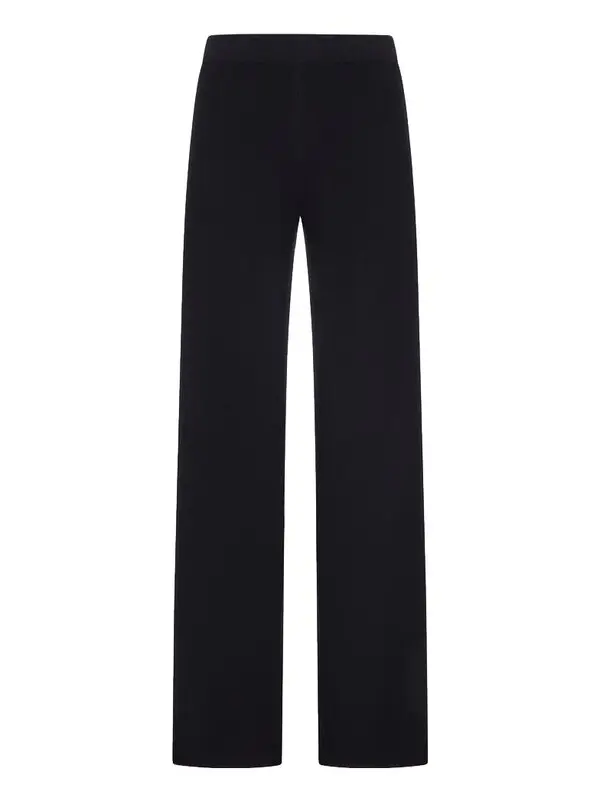 Max Mara Straight-leg Knitted Trousers - Black