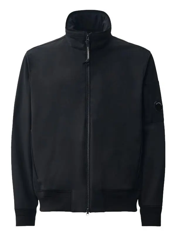 C.P. COMPANY High Neck Zip-up Jacket - Black