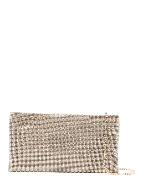 Benedetta Bruzziches Embellished Mesh Clutch Bag - Gold