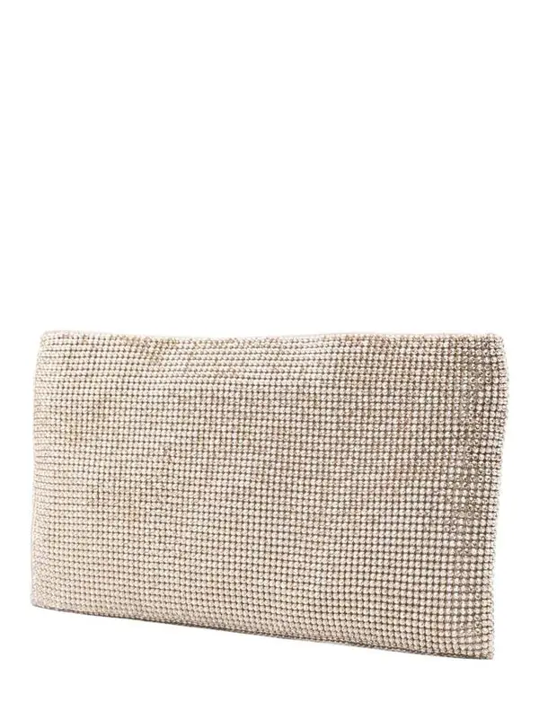 Benedetta Bruzziches Embellished Mesh Clutch Bag - Gold