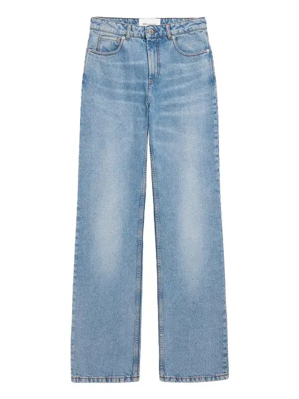 AMI Paris Denim Wide-leg Jeans - Blue