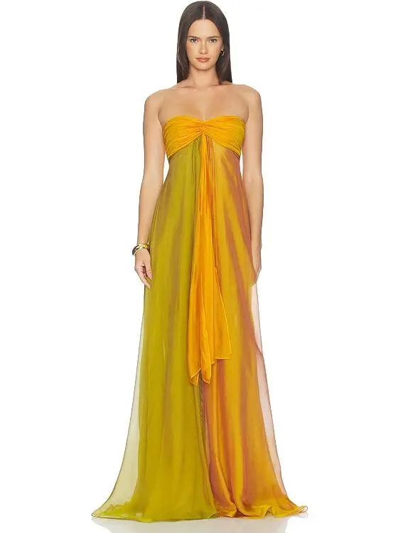 Retrofete Lunaria Chiffon Gown - Iridescent Multi
