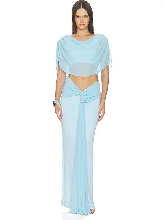 SNDYS. Reversible Maxi Dress - Blue