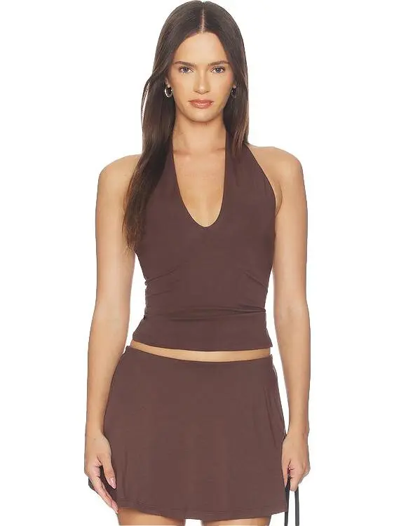 SKIMS Smooth Layers Halter Top - Cocoa