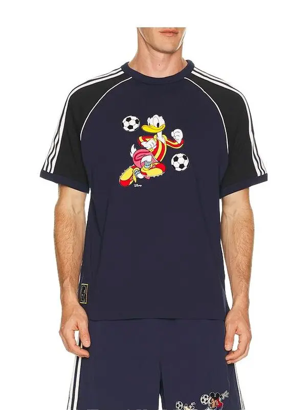 ADIDAS ORIGINALS X Brain Dead X Disney T-shirt In Blue - Collegiate Navy