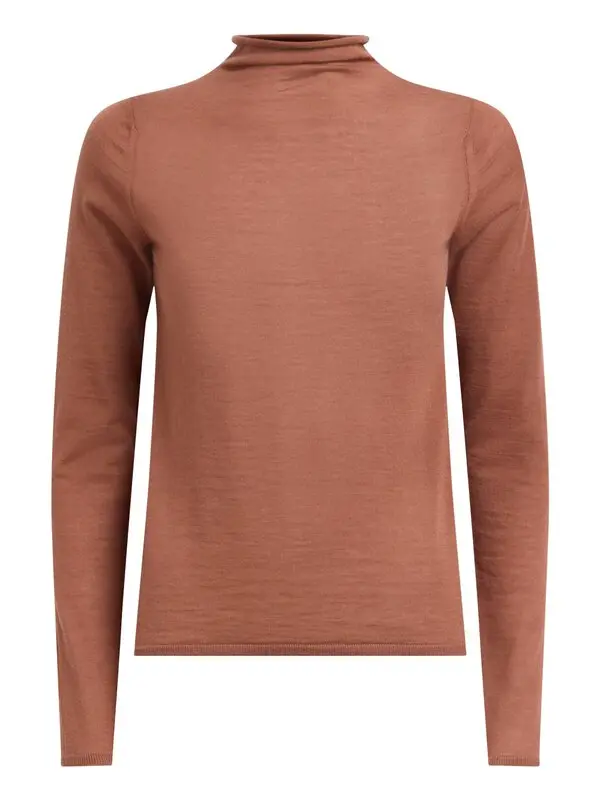 Colombo Cashmere High Neck Sweater - Orange