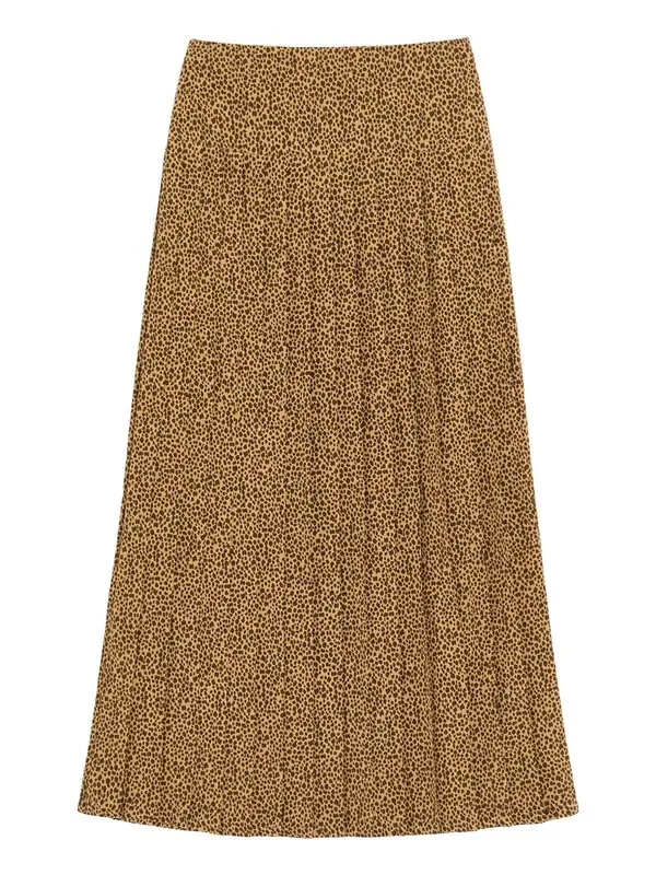 Valentino Garavani Silk Pleated Maxi Skirt - Beige