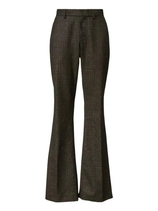 Fabiana Filippi Plaid Flared Trousers - Brown/black