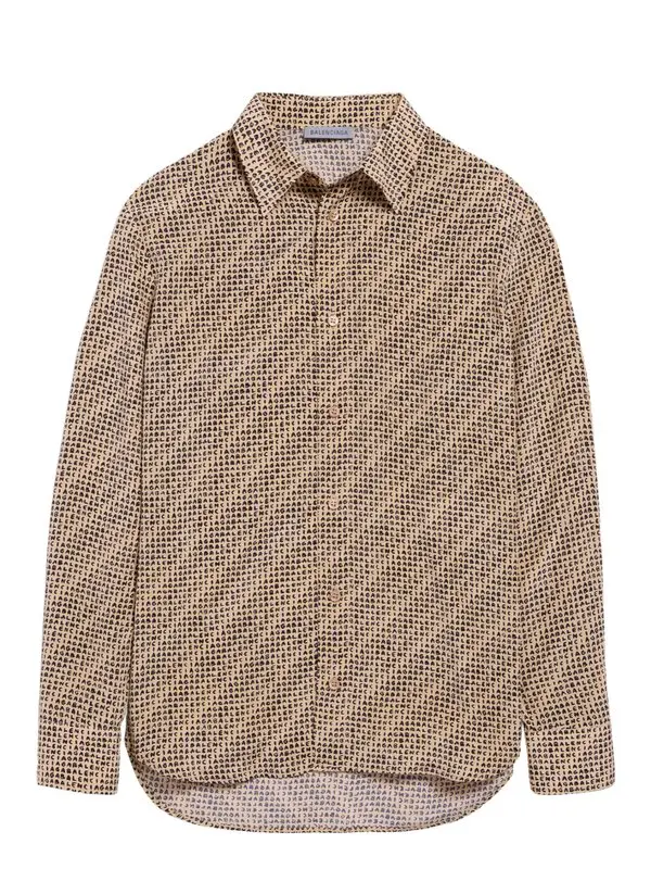 Balenciaga Monogram Shirt - Beige/black