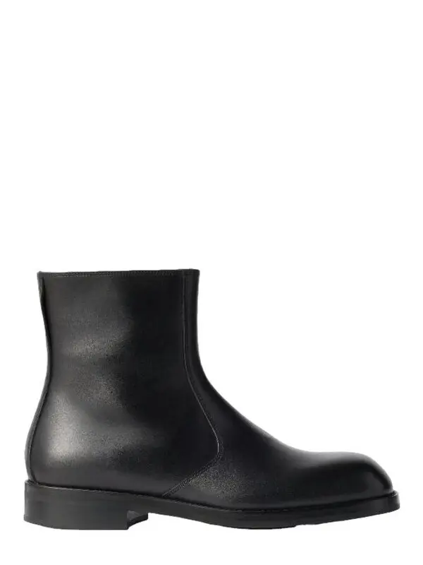 LEMAIRE Zip Ankle Boots - Black