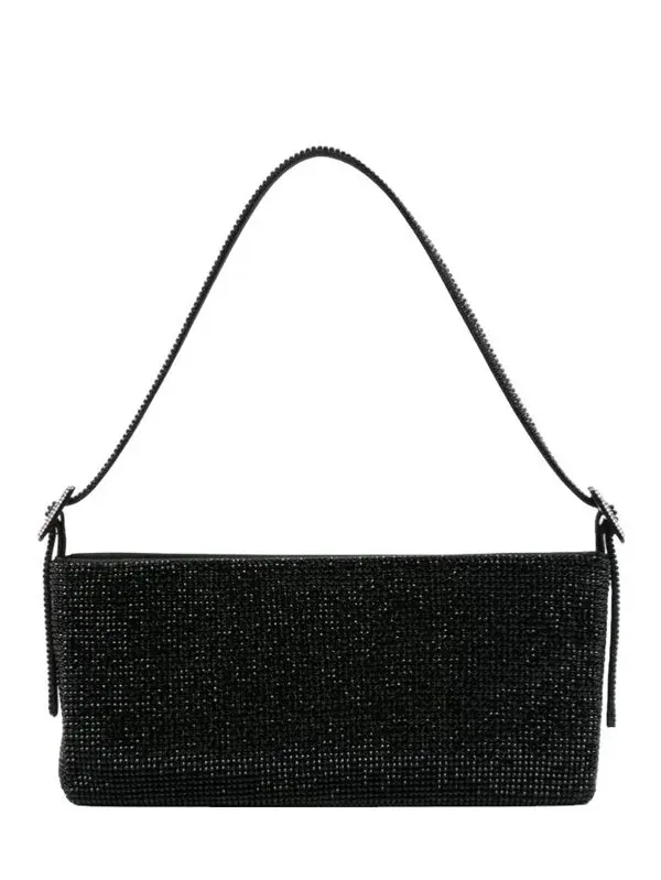 Benedetta Bruzziches Rhinestone Shoulder Bag - Black
