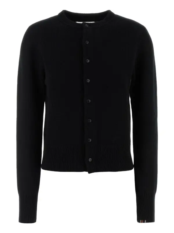 Extreme Cashmere Button-down Long-sleeved Knitwear - Black
