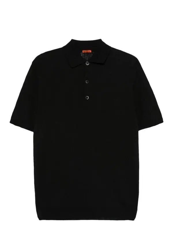 Barena Venezia Marco Alafin Knitted Polo Shirt - Black