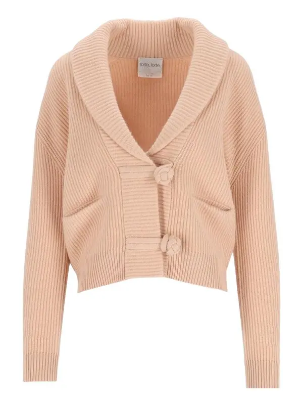 FORTE_FORTE Ribbed Button Cardigan - No