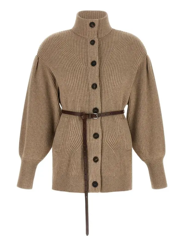 Brunello Cucinelli Belted Half-ribbed Cardigan - No
