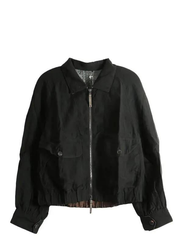 ZIGGY CHEN Cropped Aviator Jacket - Black