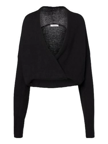 AYA MUSE Kena Wrap Cotton Top - Black