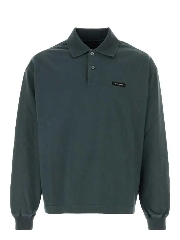 Prada Long-sleeve Polo Shirt - Green